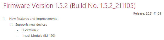 Allows Connecting X-Station 2 as a Slave Device of CoreStation []